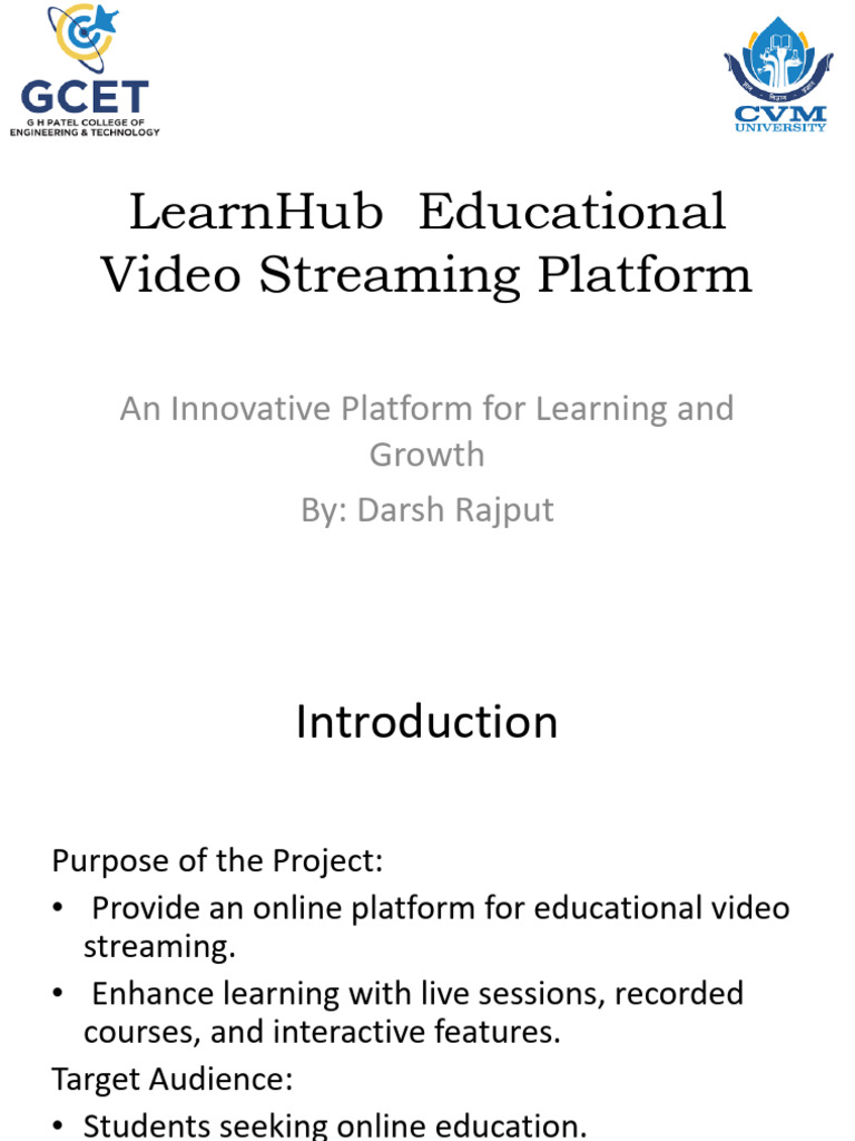 LearnHub Presentation | PDF | User (Computing) | You Tube