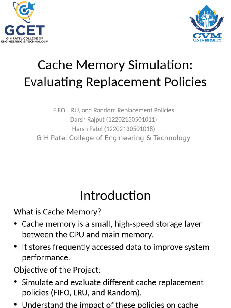 Cache Memory Simulation Presentation | PDF | Cpu Cache | Computer Memory Cache Memory Simulation Presentation | PDF | Cpu Cache | Computer Memory