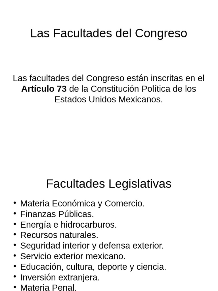 Articulo - 73 Constitucional | PDF | México | Federación