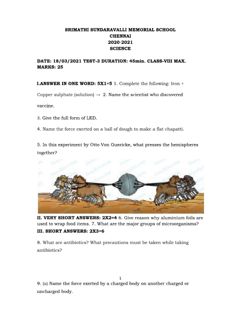 Science Question | PDF