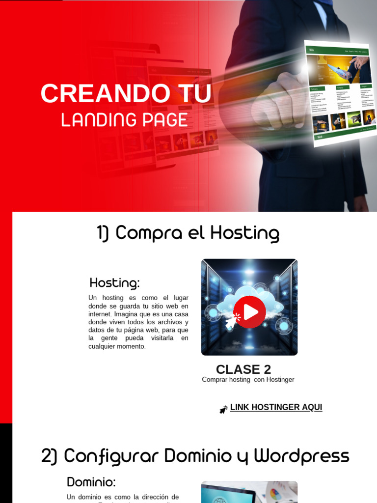 Guía para Crear tu Landing Page | PDF | Word Press | Red mundial