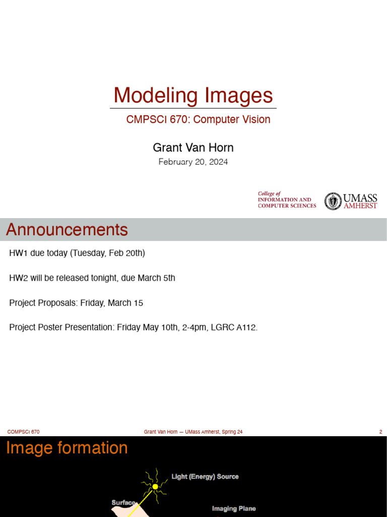 Lec07 Modeling Images | PDF | Applied Mathematics | Signal Processing