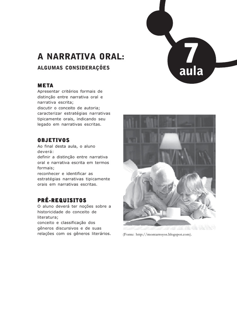 Distinções entre Narrativa Oral e Escrita | PDF | Narrativa | Beda