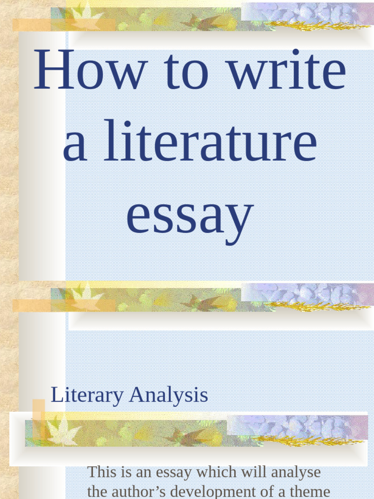 Literature Essay Writing Guide | PDF | The Taming Of The Shrew