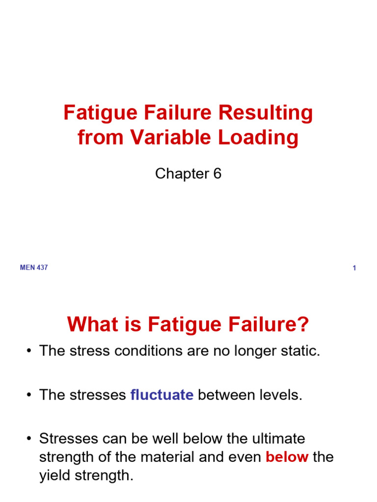 Fatigue I | PDF | Fracture | Fatigue (Material)