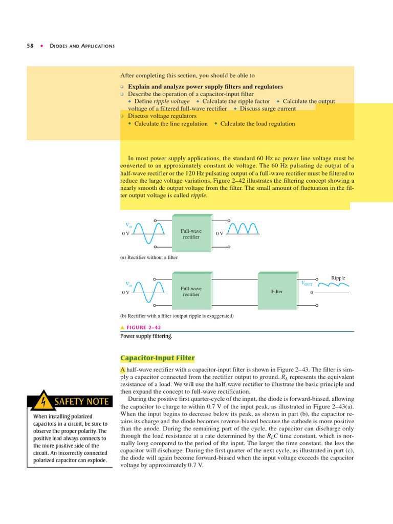 Rectifier Ripple Facor | PDF | Rectifier | Capacitor