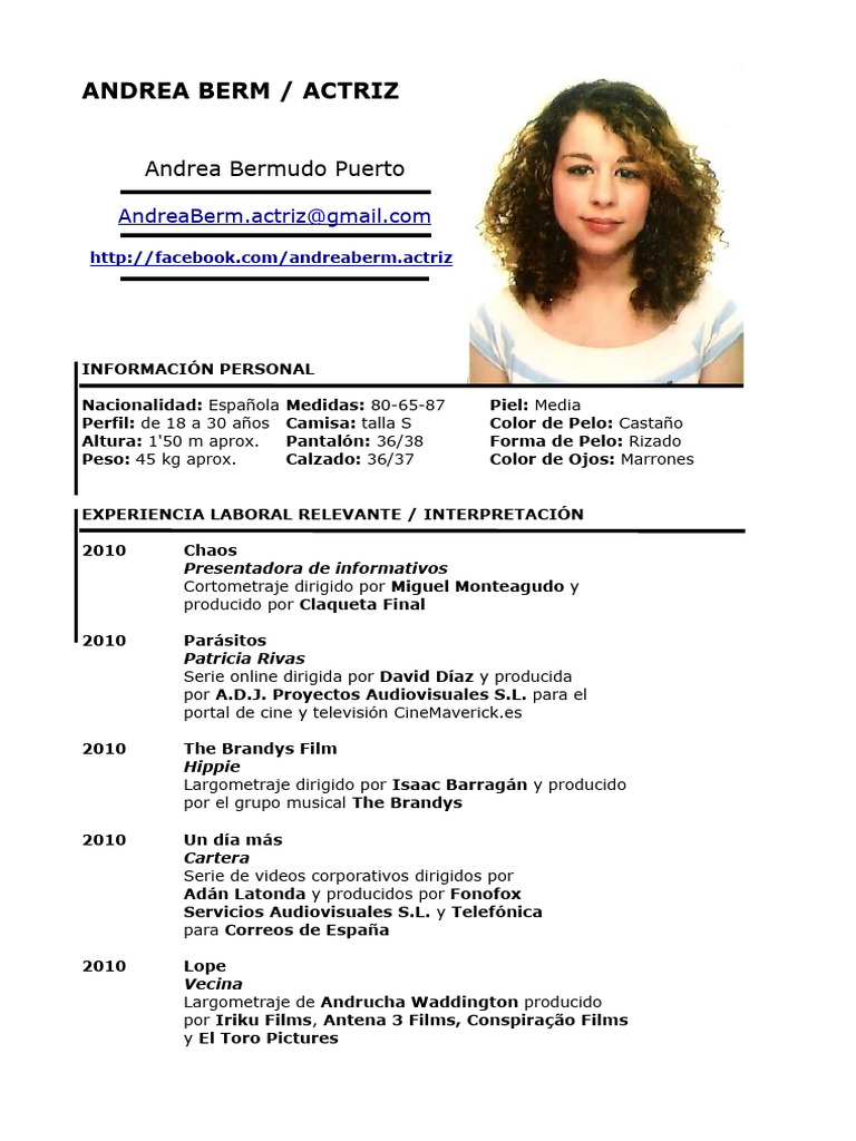 CV Andrea Berm | PDF