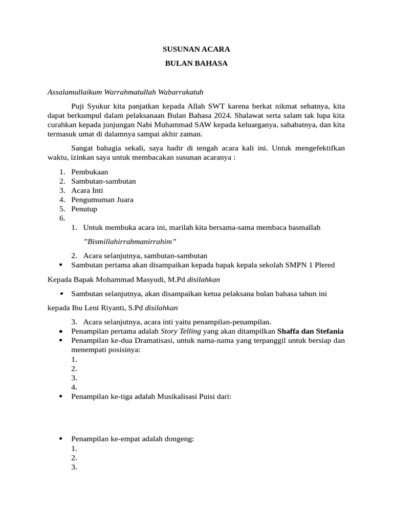Susunan Acara Mc Pdf