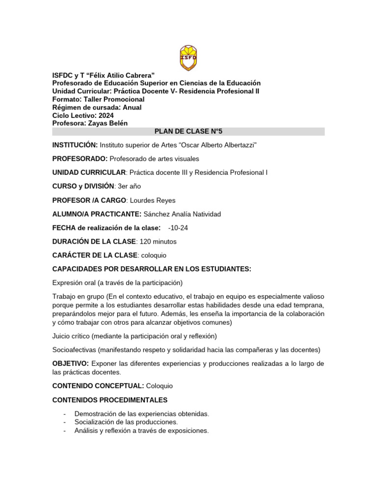 Coloquio Final | PDF | Maestros | Enseñando