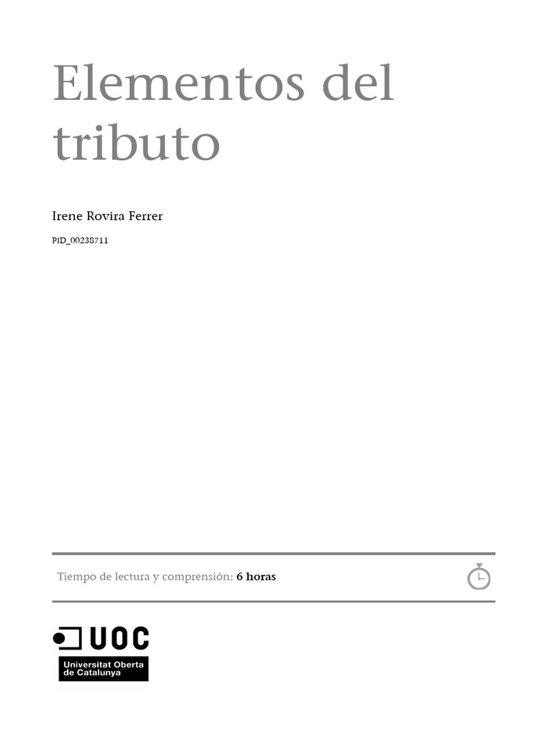 Módulo 3, Elementos del tributo | PDF | Impuestos