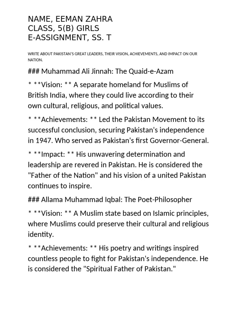 Write About Pakistan | PDF