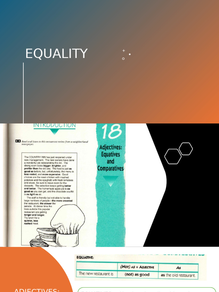 Class (30!10!24) Equality and Inequality Adjectives | PDF