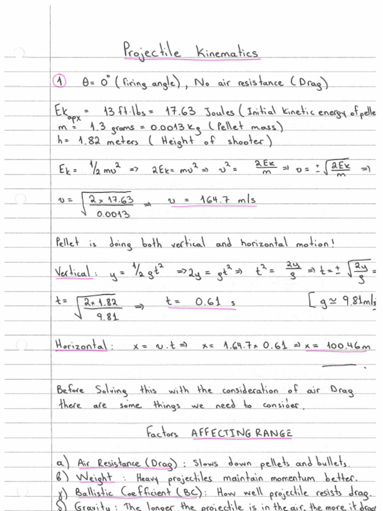 Projectile Kinematics | PDF