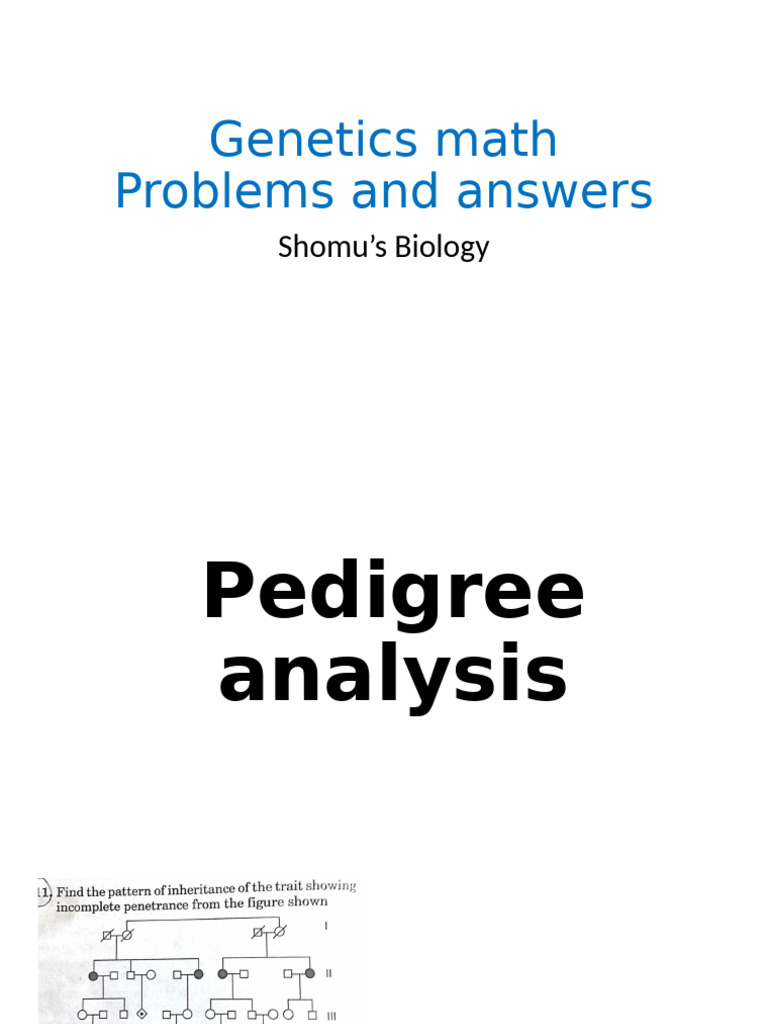 Genetics Math Questions 1 | PDF | Wellness | Science & Mathematics