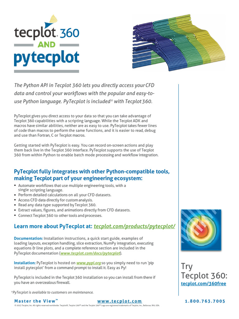 PyTecplot-Datasheet | PDF | Python (Programming Language) | Scripting ... PyTecplot-Datasheet | PDF | Python (Programming Language) | Scripting ...