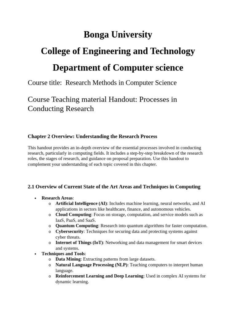 Teaching Handout Chapter 2 | PDF | Methodology | Artificial Intelligence