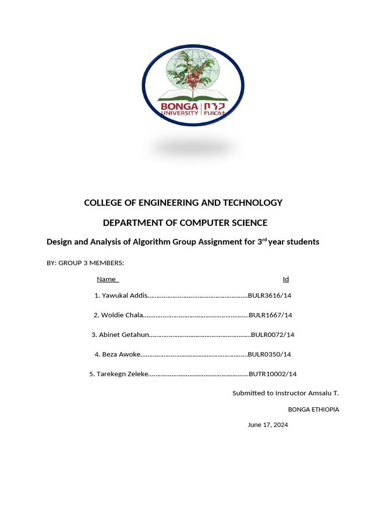 DAA Ass Group3 | PDF | Discrete Mathematics | Computer Science