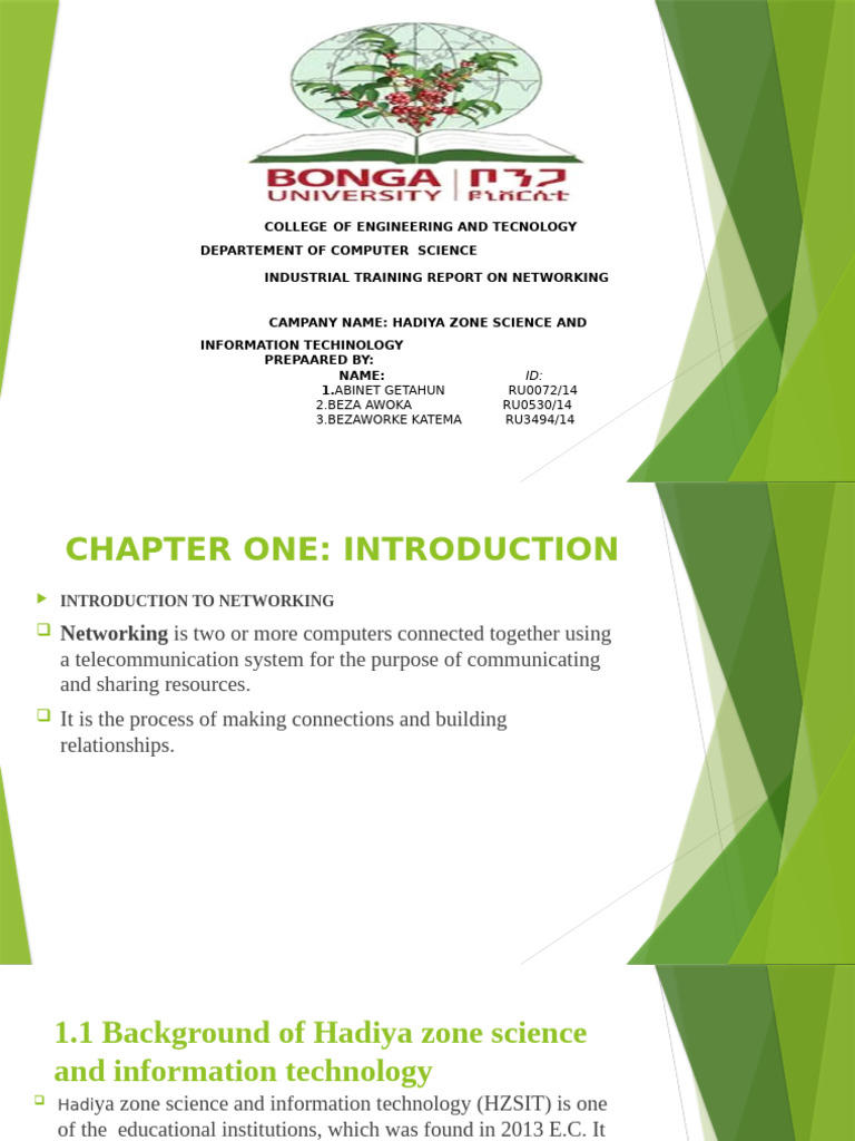 College of Engineering and Tecnology Departement of Computer Science ...