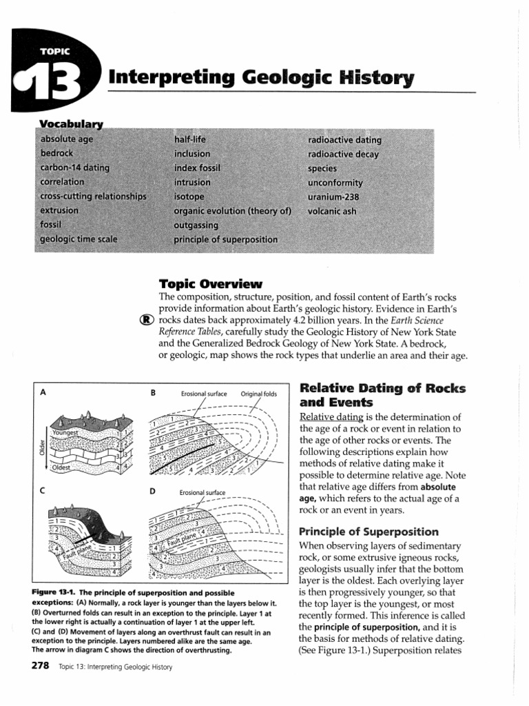 Chapt 13 Geologic History | PDF