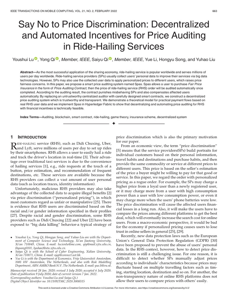 Say No To Price Discrimination Decentralized and Automated Incentives ...