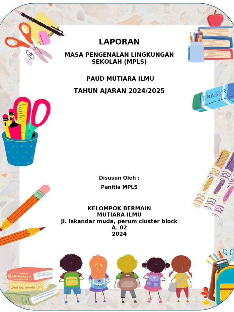 Laporan MPLS PAUD Mutiara Ilmu 2024/2025 | PDF