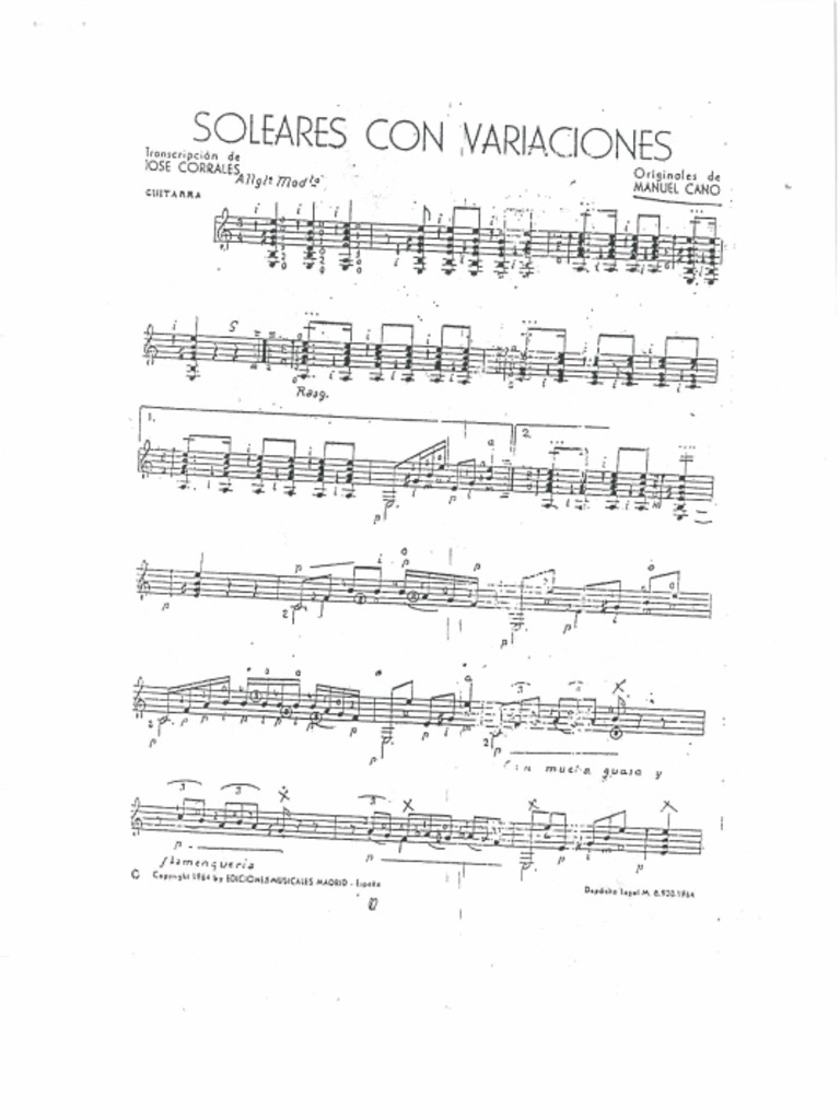 Soleares Con Variaciones - MCano | PDF