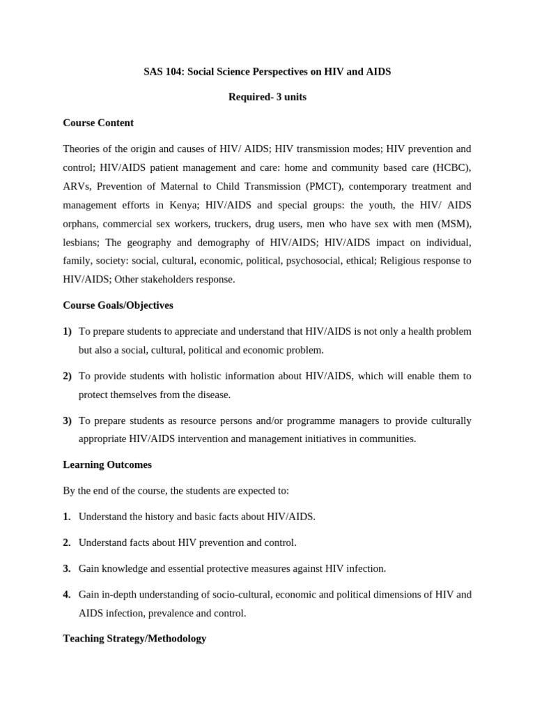 SAS 104.Docx Notes | PDF | Hiv/Aids | Hiv