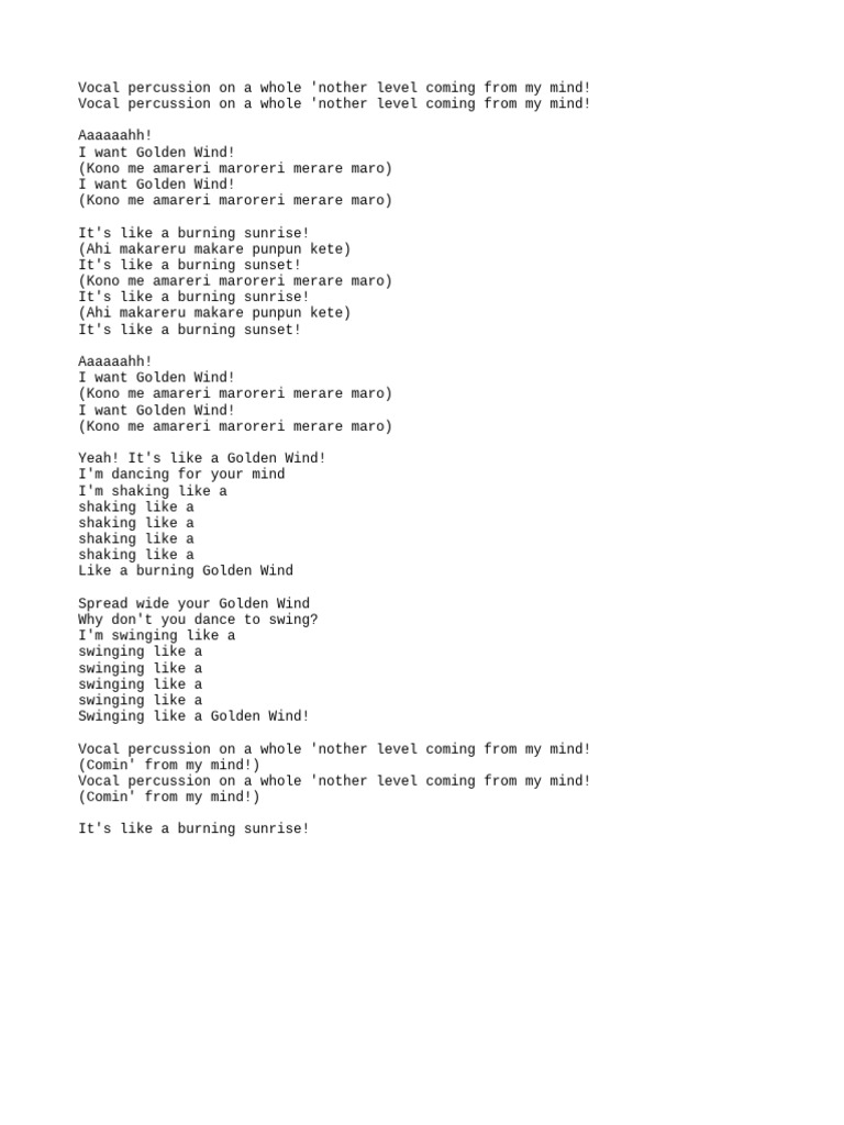 Torture Dance Lyrics Overview | PDF