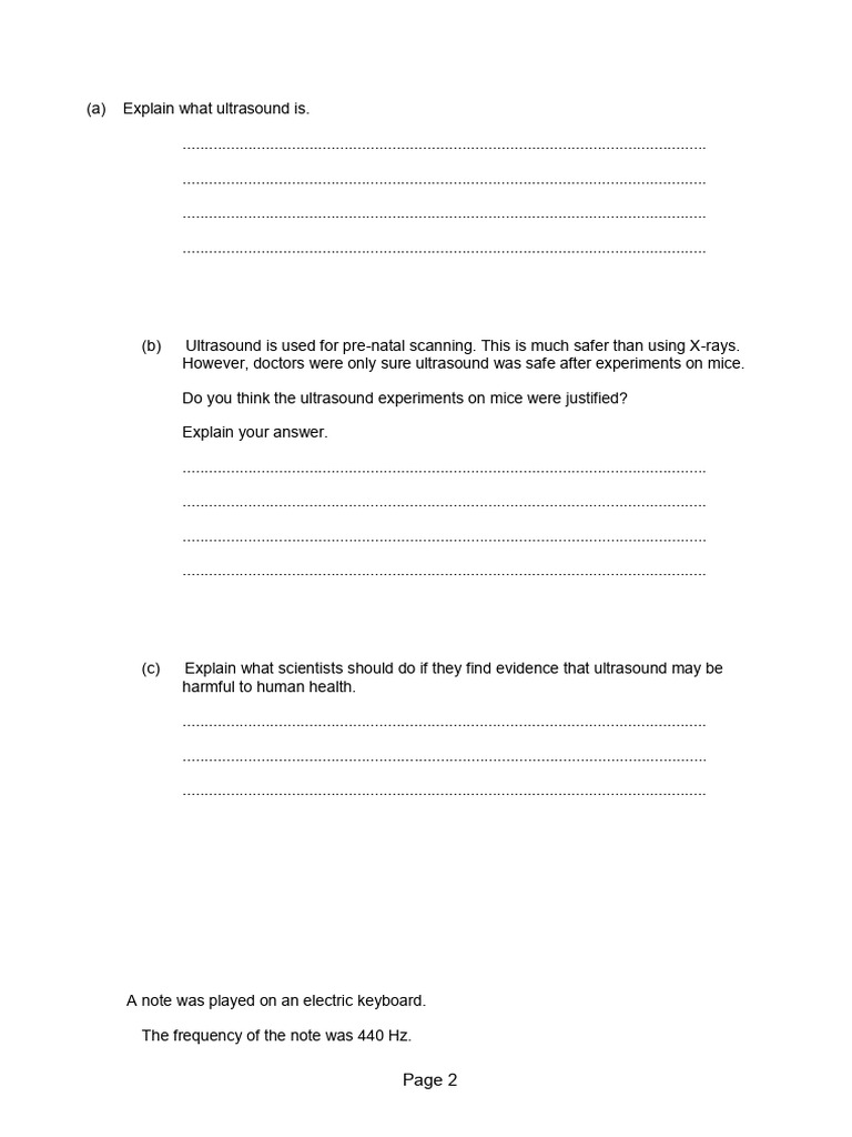 Waves 2 QP | PDF | Ultrasound | Ct Scan