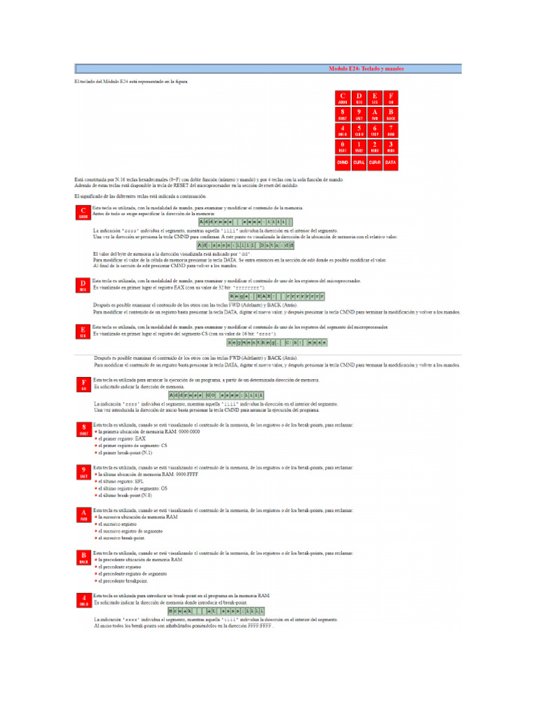 Teclado y Comandos | PDF