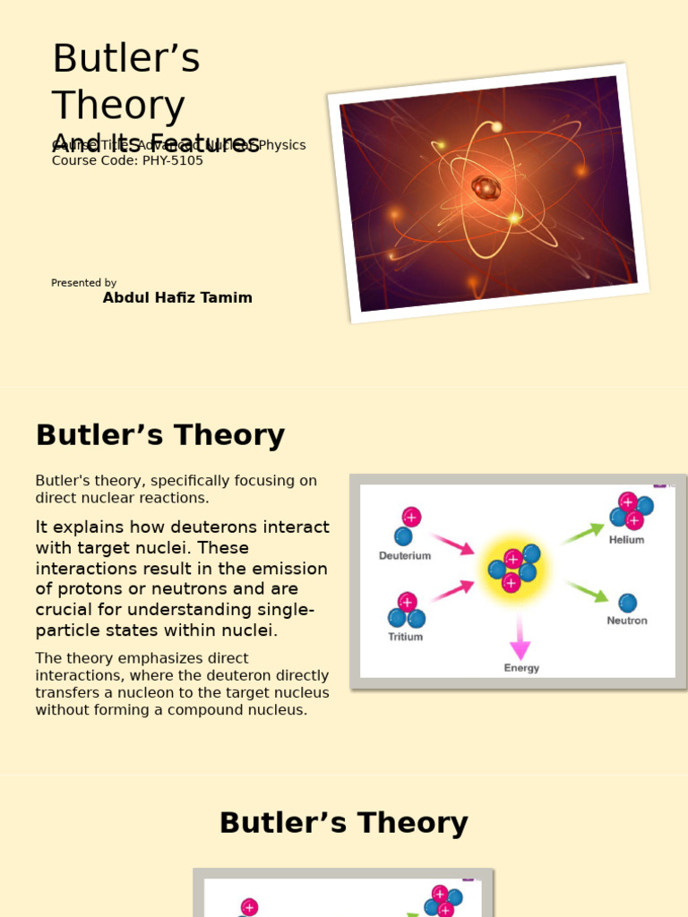Butler's Theory of Nuclear Reaction | PDF