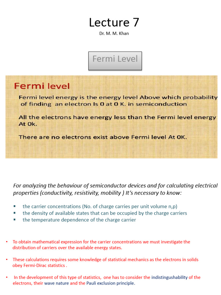 The Fermi Level | PDF | Science & Mathematics