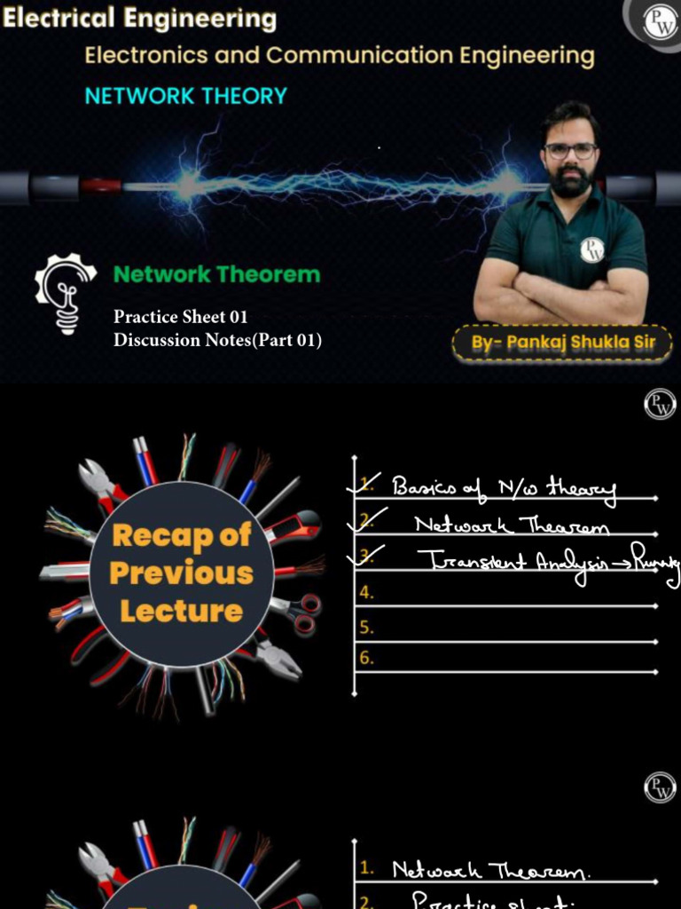 Network Theorems - Practice Sheet 01 Discussion Notes (Part 01) | PDF