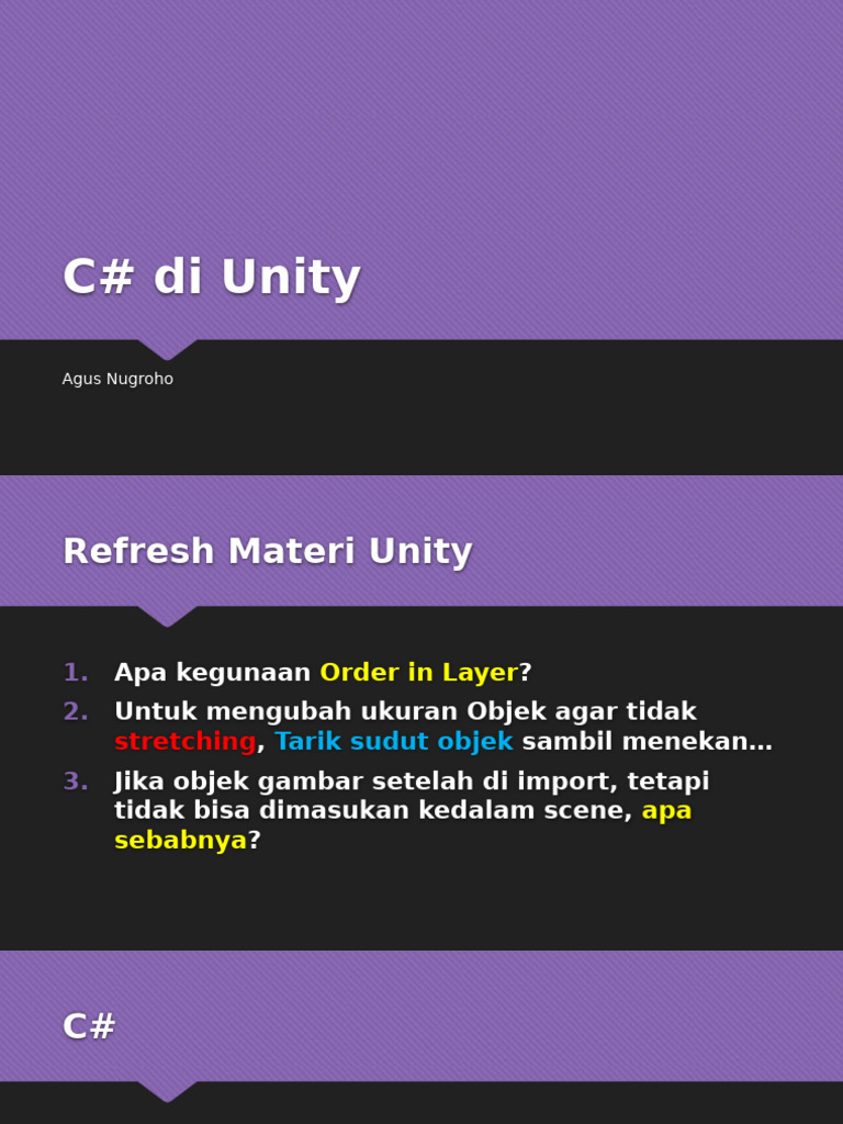 C# Di Unity | PDF | Metode & Bahan Ajar