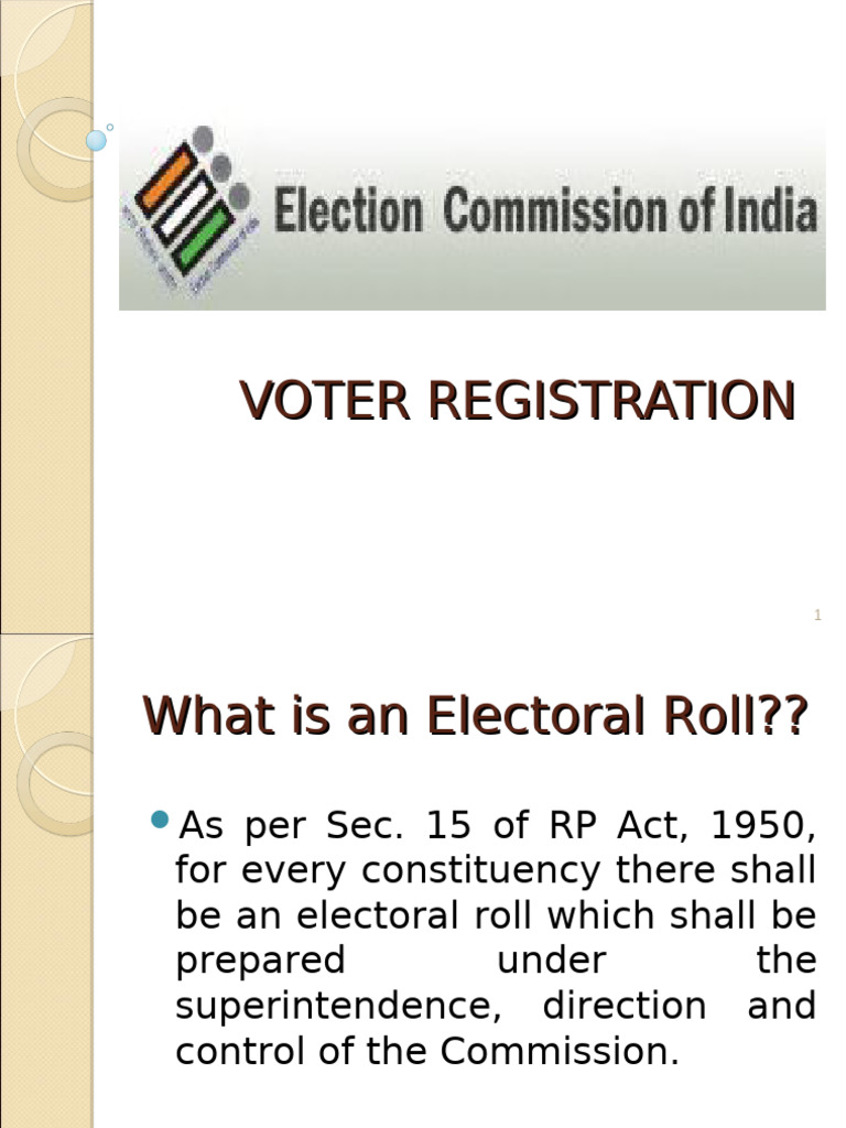 Voter Registration | PDF | Voter Registration | Government
