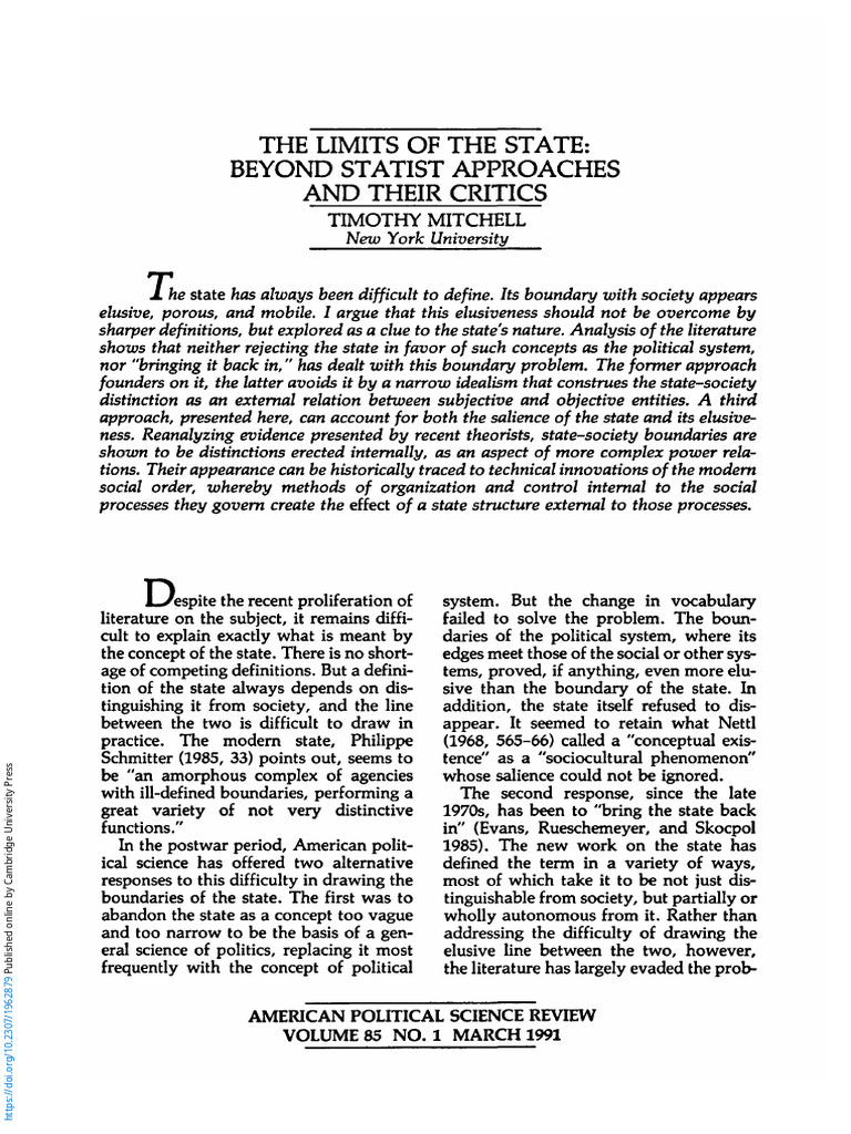 Exploring State-Society Boundaries | PDF | Theory | Science