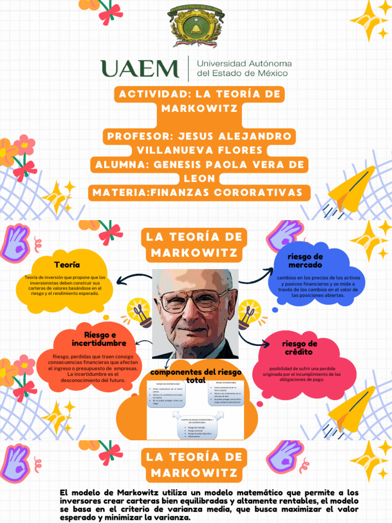 10 - La Teoría de Markowitz | PDF | Portafolio (Finanzas) | Economias