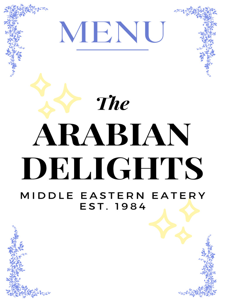 Arabian Delights Menu Overview | PDF