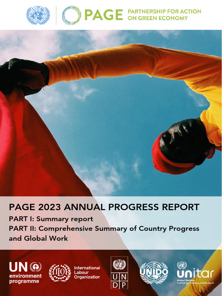 PAGE 2023 Progress Report Summary | PDF | Sustainability | Green Economy