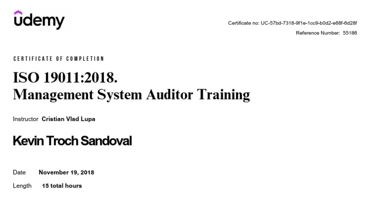 ISO 190112018 Management System Auditor Training | PDF