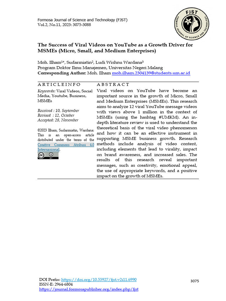 Viral YouTube Videos Boost MSME Growth | PDF | Social Media | Popular ...