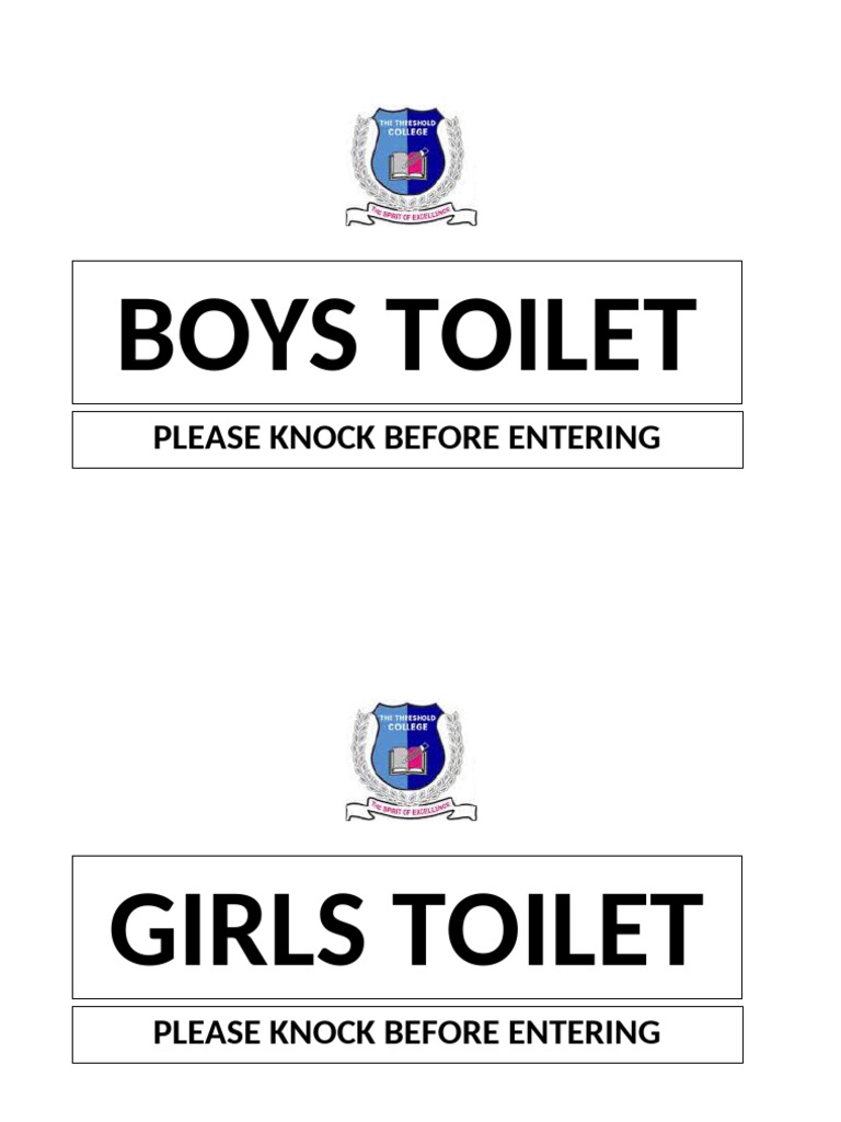 Toilet Notice | PDF