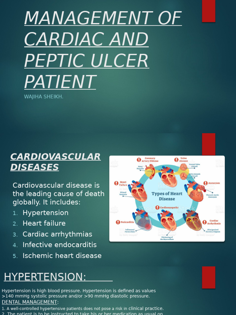 Management of Cardiac and Peptic Ulcer Patient | PDF | Hypertension ...
