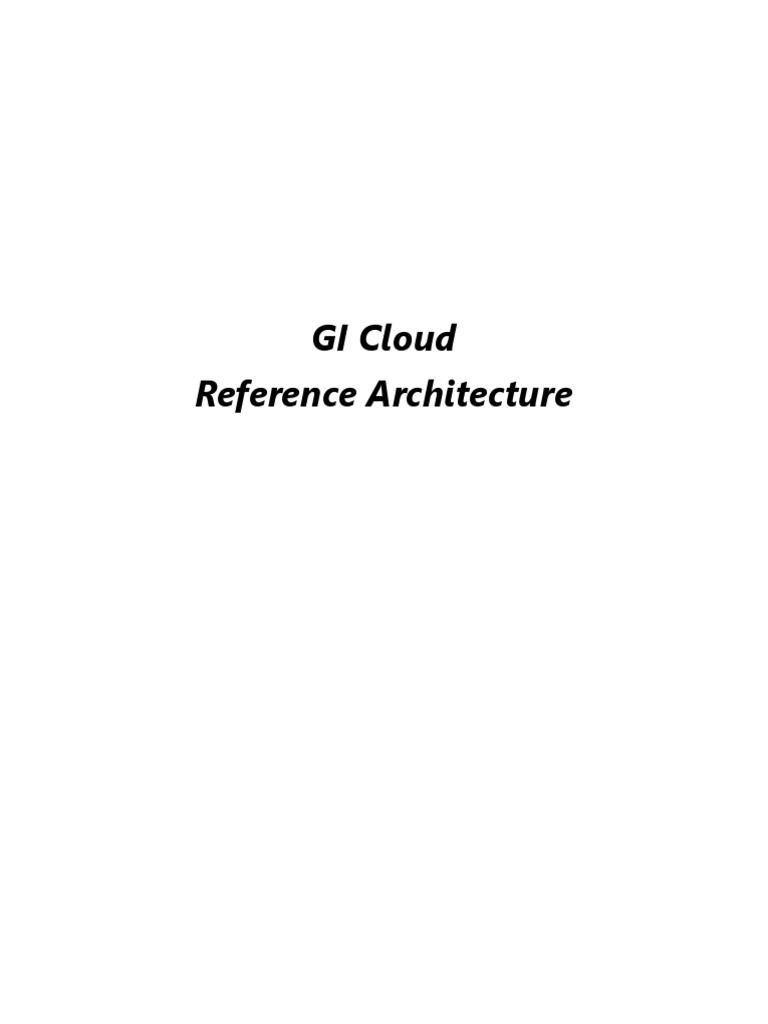 GI - Cloud Reference Architecture - 06112020 | PDF | Cloud Computing ...