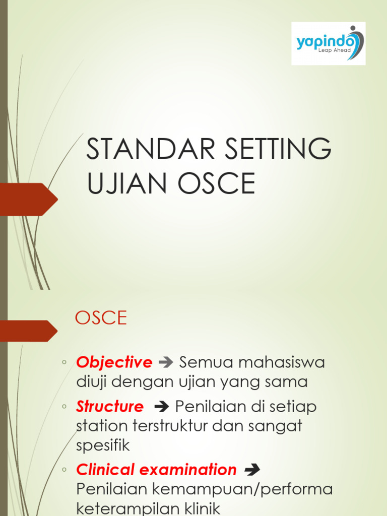Standar Setting Ujian OSCE Kesehatan | PDF