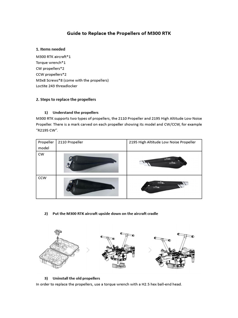 M300 RTK Propeller Replacement Guide | PDF