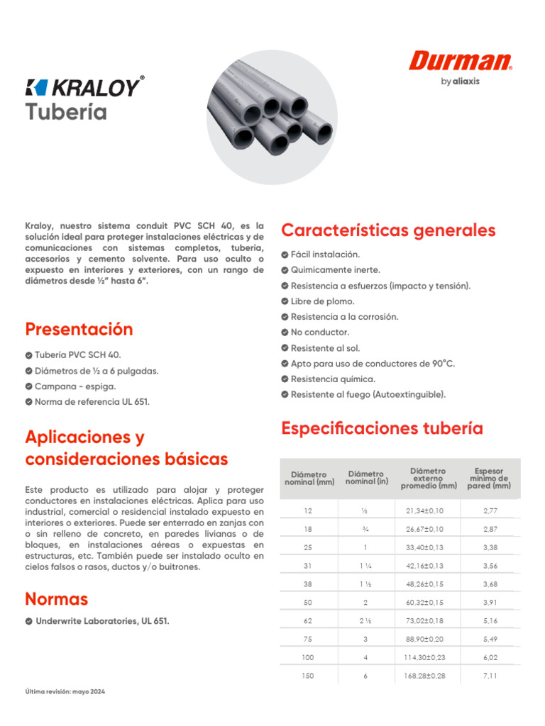 Kraloy Tuberia FT | PDF | Ingeniería de Edificación | Procesos industriales