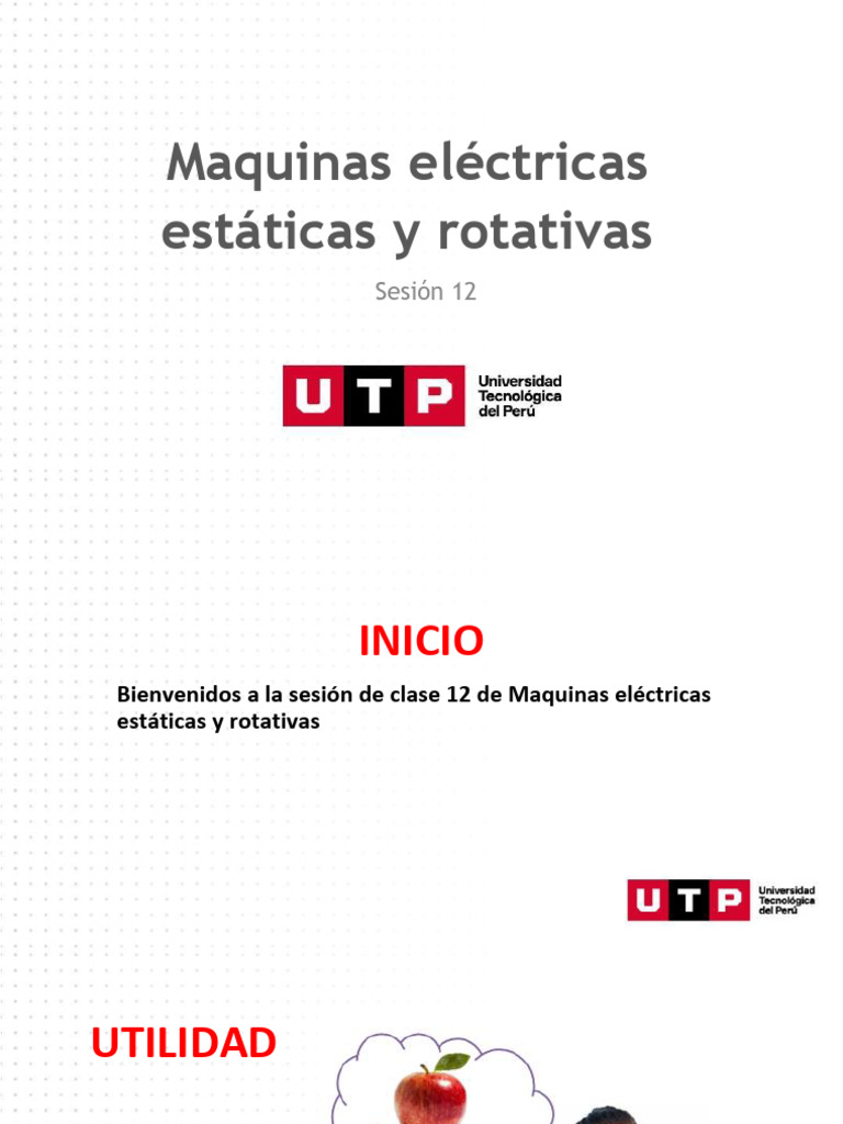 Maquinas Eléctricas Estáticas y Rotativas: Sesión 12 | PDF
