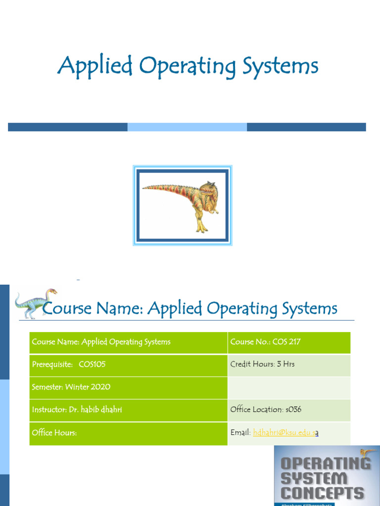 Applied Operating Systems Course Overview | PDF | Computer Data Storage | Operating System