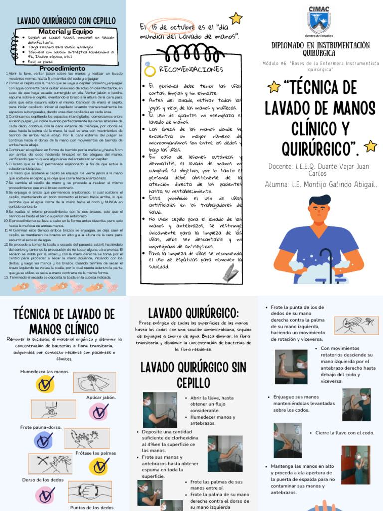 Triptico Lavado de Manos | PDF | Lavado de manos | Mano